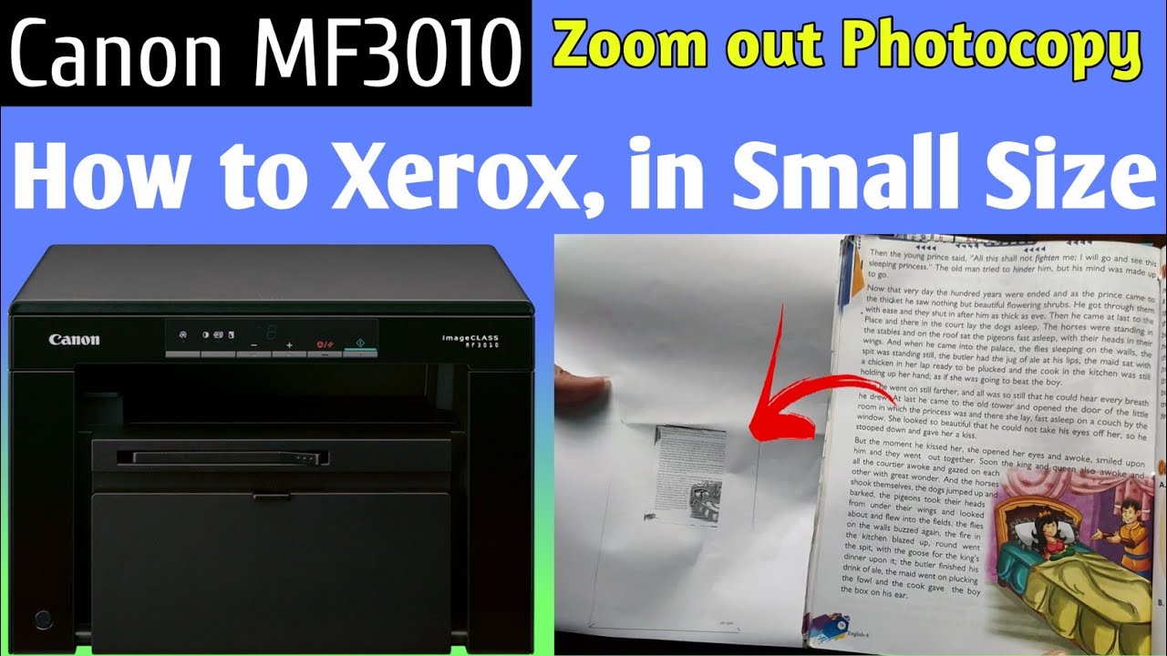 How to xerox in small size, canon mf 3010. Small size me photocopy ...
