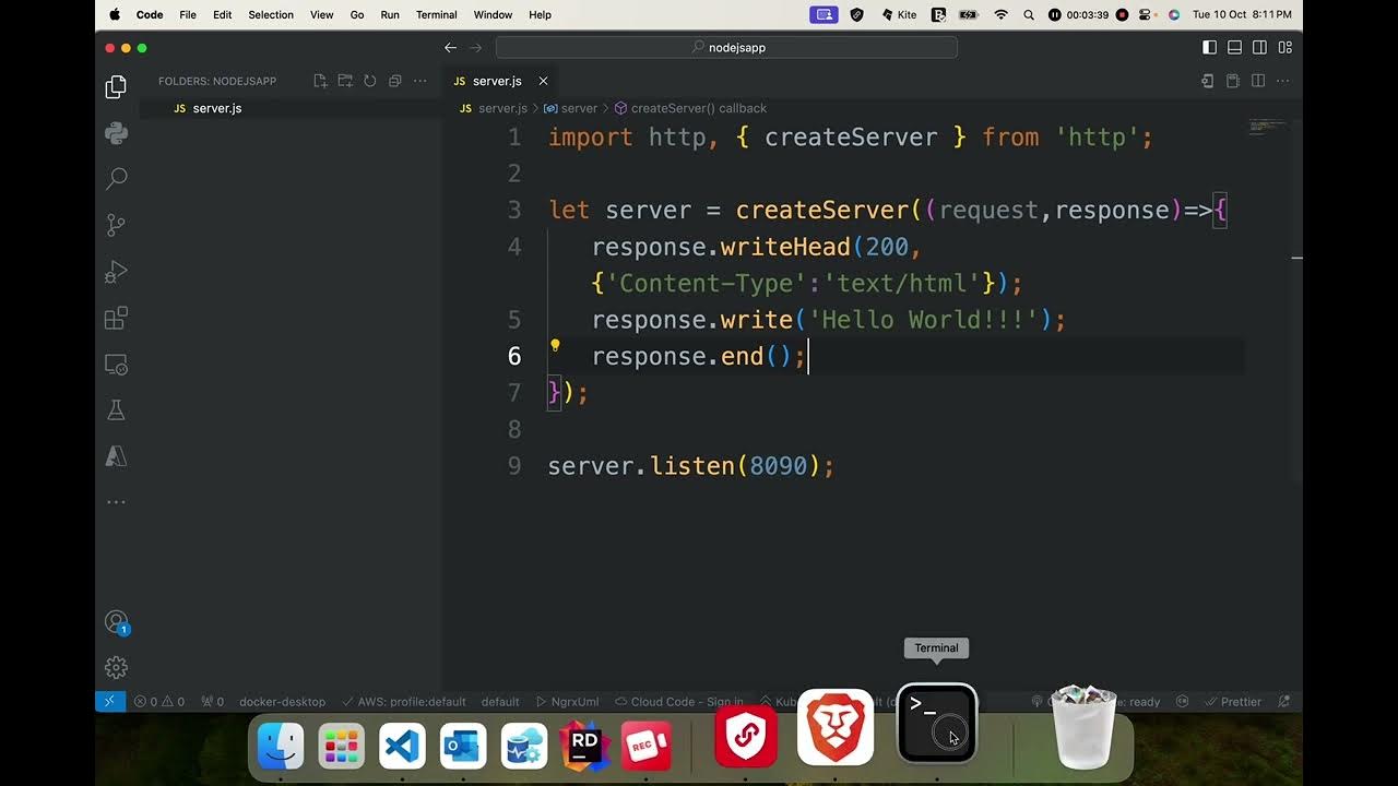 Using Node.js http module for creating Web Server - YouTube