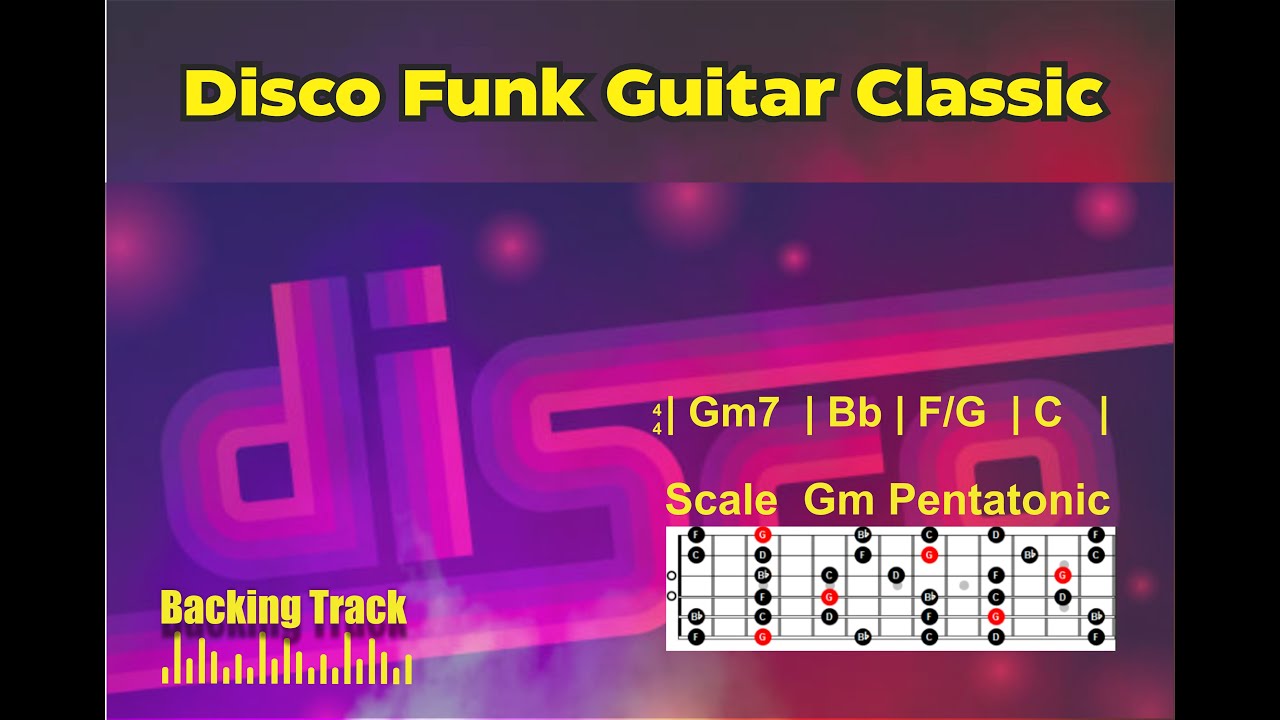 Disco Funk Guitar Classic - Backing Track in Gm for improvise - YouTube