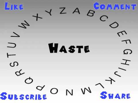 How to Say or Pronounce Haste - YouTube
