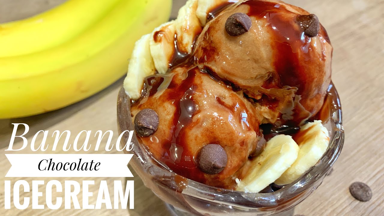 Healthy Banana Chocolate Icecream| No sugar| No cream|Dairy free ...