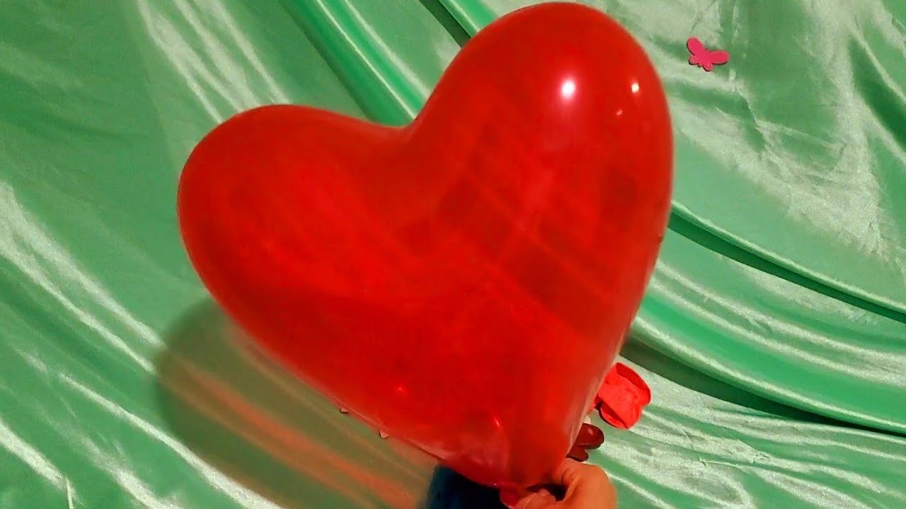 FUN HEART BALLOON INFLATION, DEFLATION AND POPPING!!! - YouTube