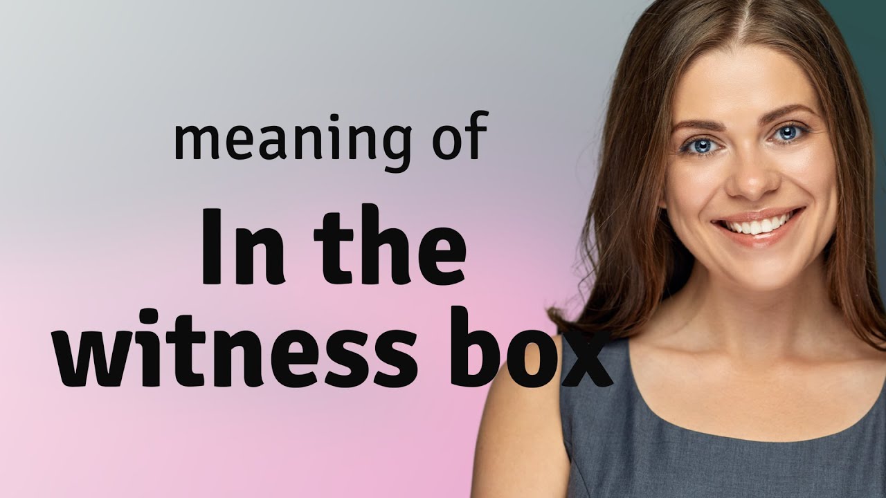 Understanding "In the Witness Box": A Guide for English Language ...