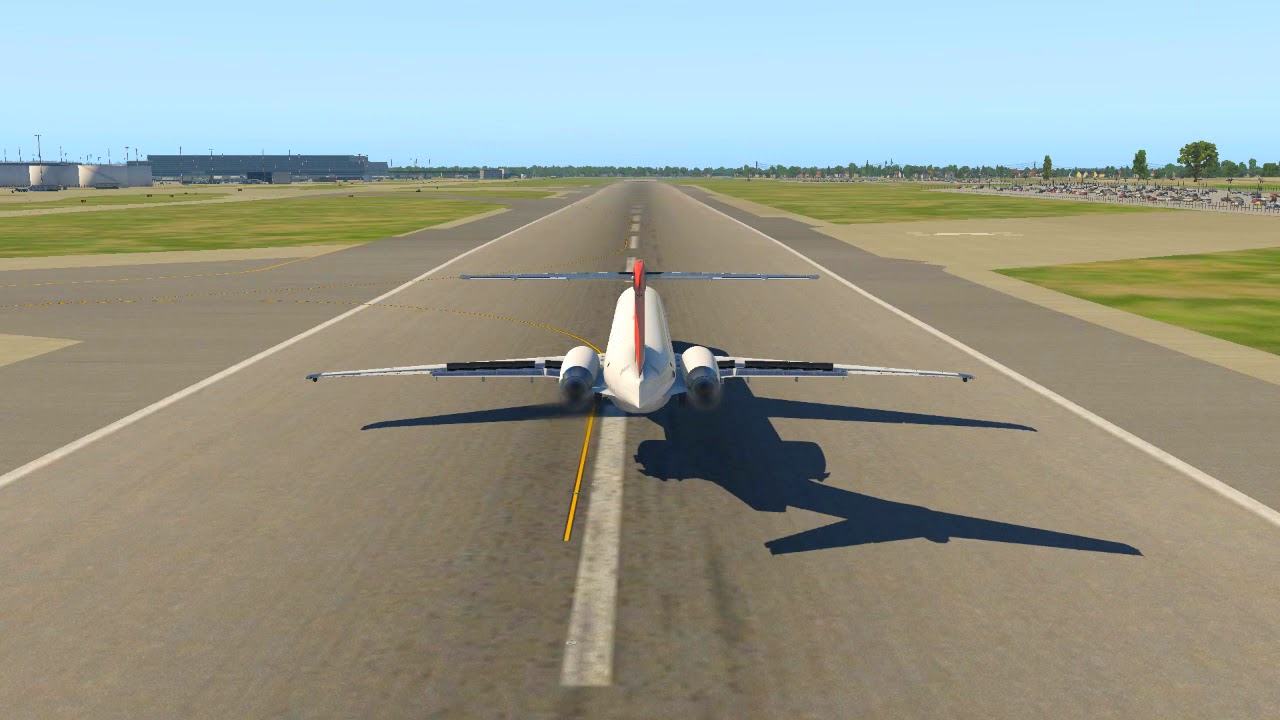 X-Plane 11 - MD80 landing @ Heathrow - YouTube