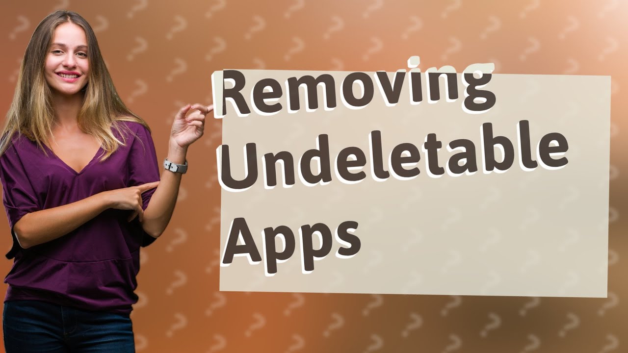 How do I delete undeletable apps? - YouTube