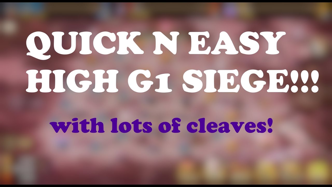 SUPER QUCK & EASY SIEGE TODAY IN HIGH G1 vs. ExpertBR & SENSEI w/Runes ...
