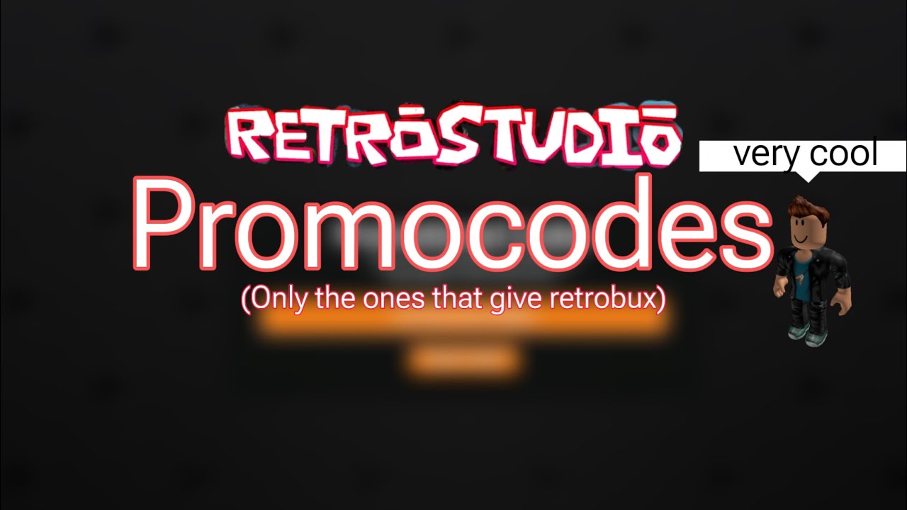 Every Retrostudio Promocode that gives retrobux #roblox #retrostudio # ...