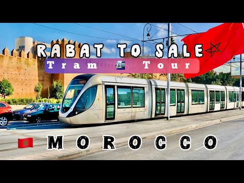 Morocco 🇲🇦 |A Tour OF The Beautiful City Of📍Rabat To Salé By Walking & Tram | Tram tour