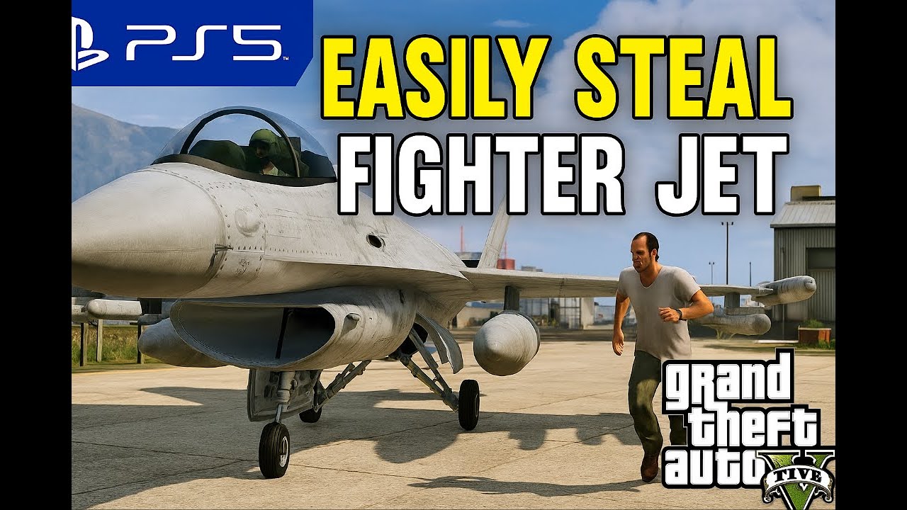 Easily Steal the Military Fighter Jet in GTA 5 PS5 🚀 | Fast Jet Heist ...