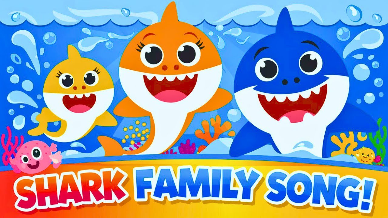 Little Shark Song for Kids | Meet Mama Shark & Papa Shark| Fun Learning ...
