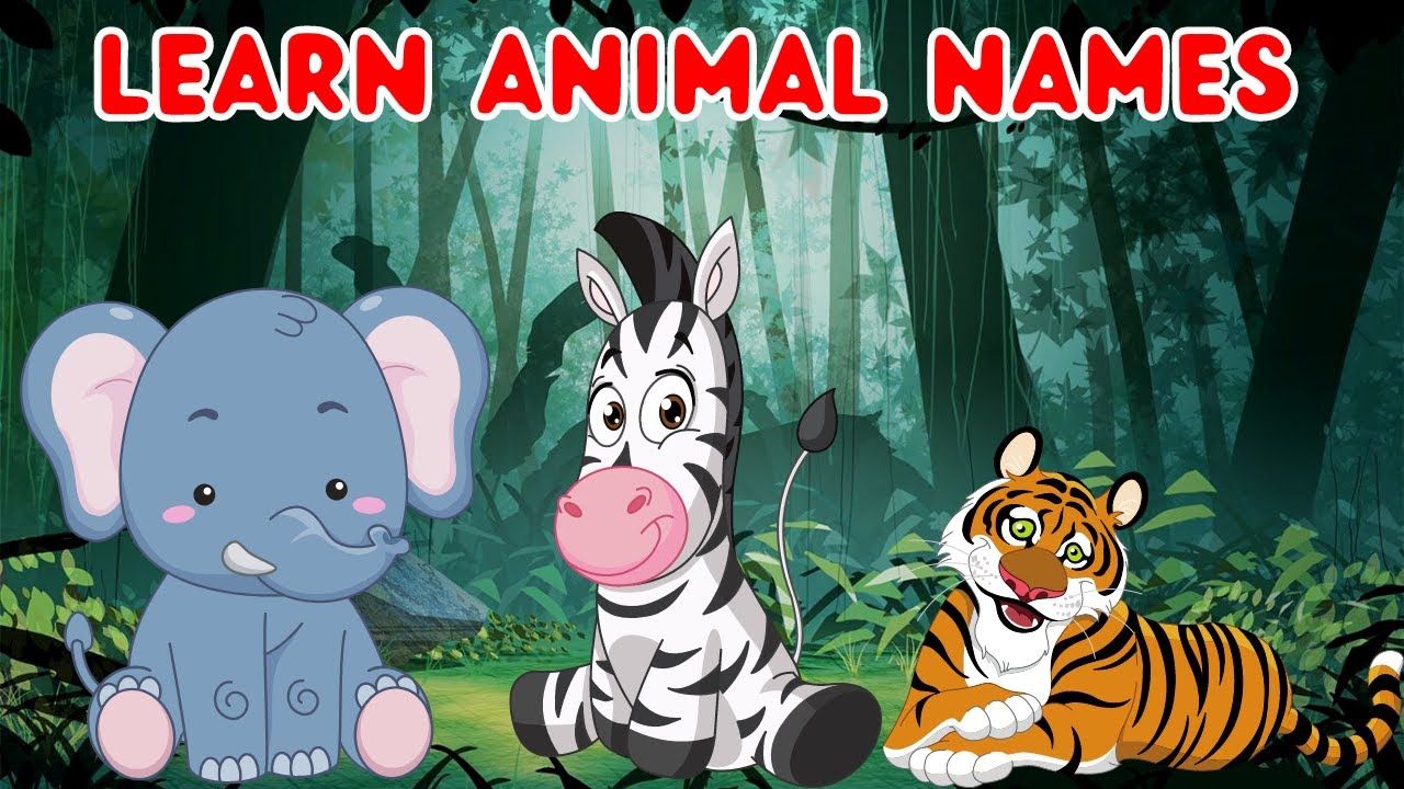 Wild Animals Names for Kids | Learn Animal Names with Puzzle Games ...