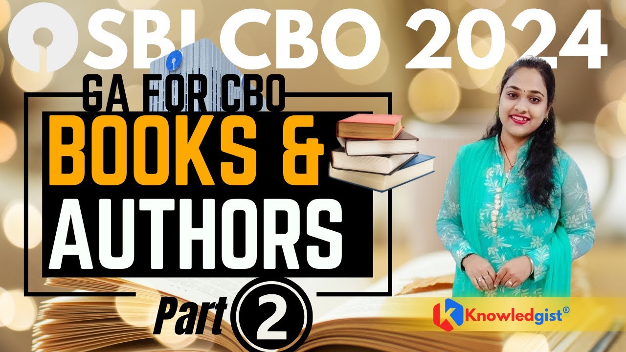 SBI CBO 2024 | Important Books & Authors Part 2 - YouTube