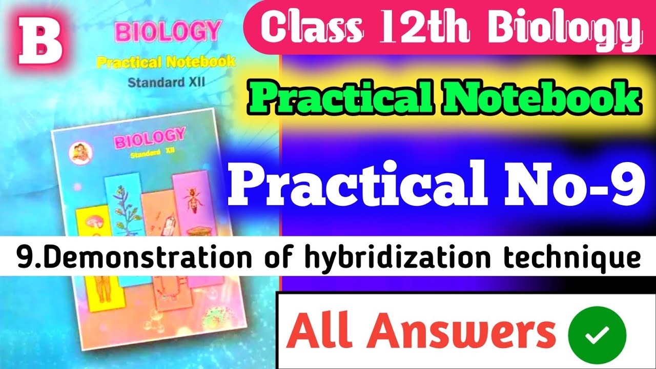 Class 12th Biology Practical Notebook|| B) 9.Demonstration of ...