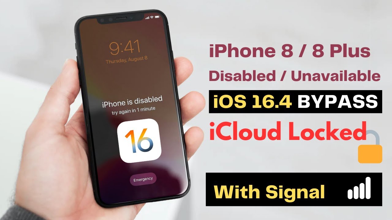iPhone 8 Plus Disabled Bypass iOS 16.x | How To Bypass iPhone 8 Lock ...
