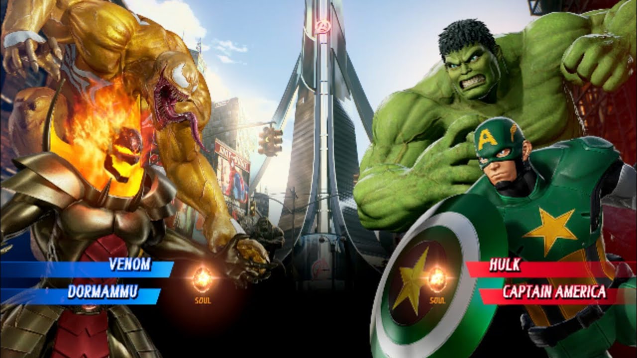 venom & Dormammu Vs Hulk & Captain America [Very Hard] Capcom Infinite ...