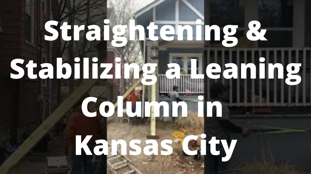 Straightening and stabilizing a leaning column in Kansas City - YouTube