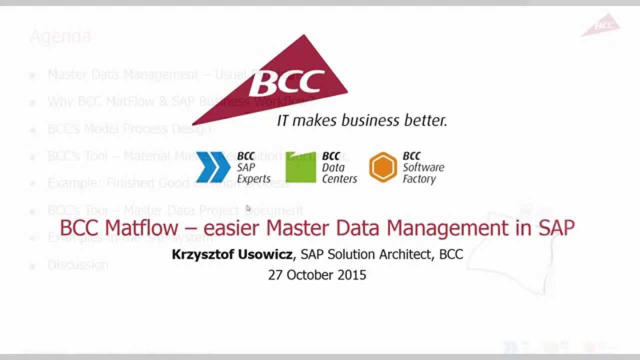 All for One Matflow for easier Master Data Management in SAP - YouTube