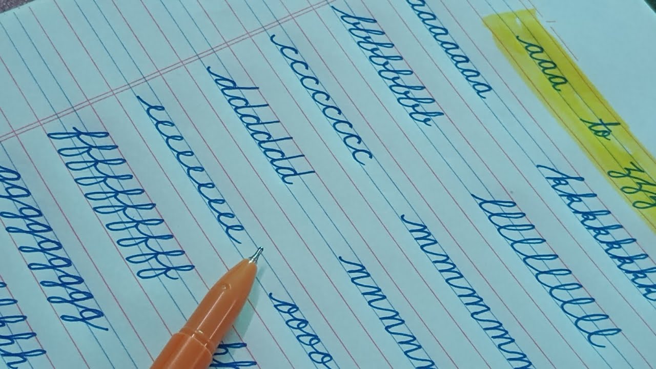 aaa to zzz | Small Alphabets a to z | Cursive letter writing a to z ...