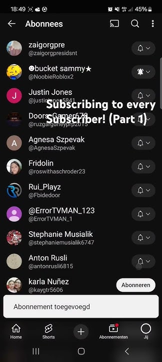 Subscribing to every subscriber part 1 - YouTube