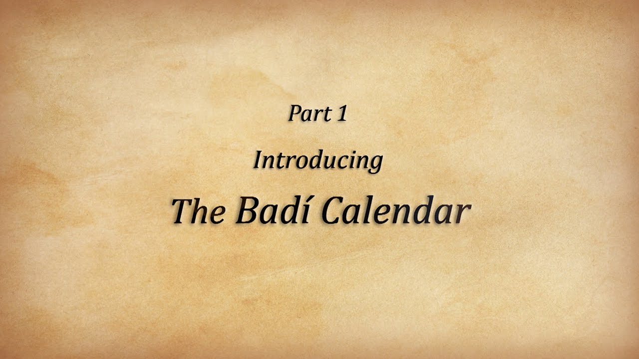Badi Calendar Part 1 - YouTube