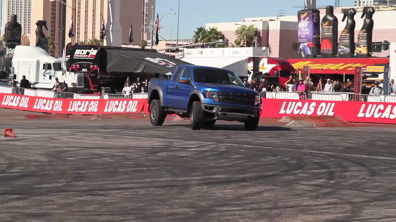 Ford Raptor ride along at the 2010 Sema show - YouTube