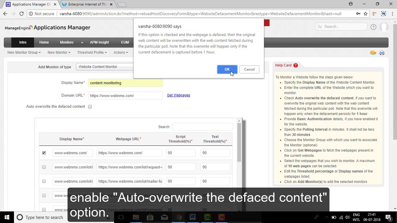 How to add Website Content Monitor - YouTube