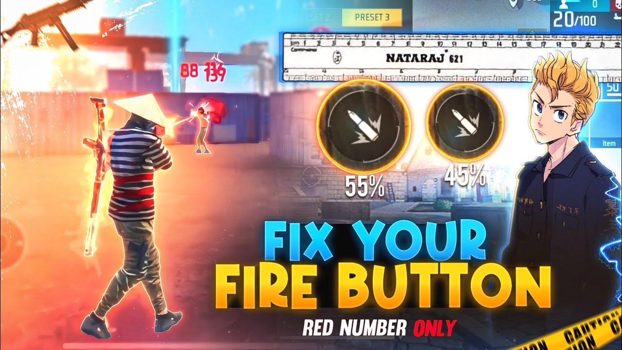 Fix Your Fire Button For Red Number Only | Best Fire Button Size ...