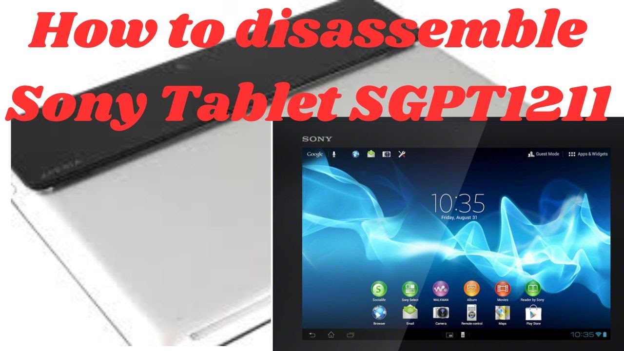How to disassemble Sony Tablet SGPT1211 - YouTube