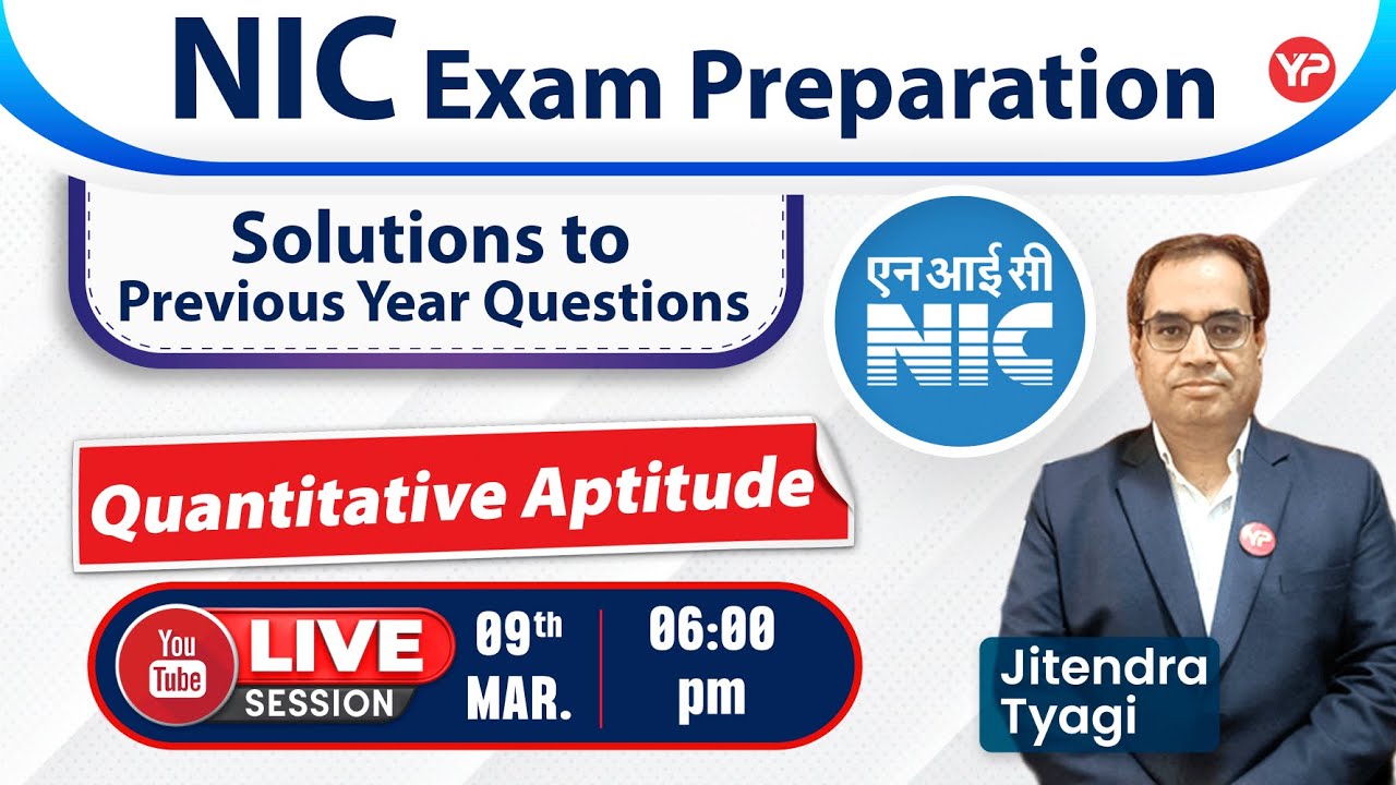 Quantitative Aptitude | Solution to Previous Year Questions | NIC Exam ...