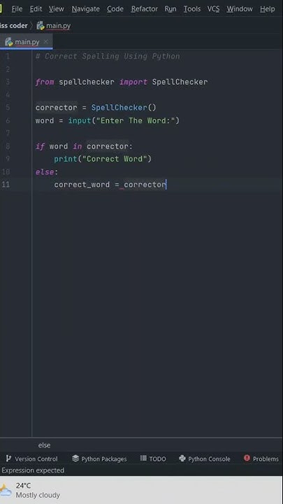 Correct Spelling Using Python 👍codewithharry Css Python Programming Shorts Youtube 