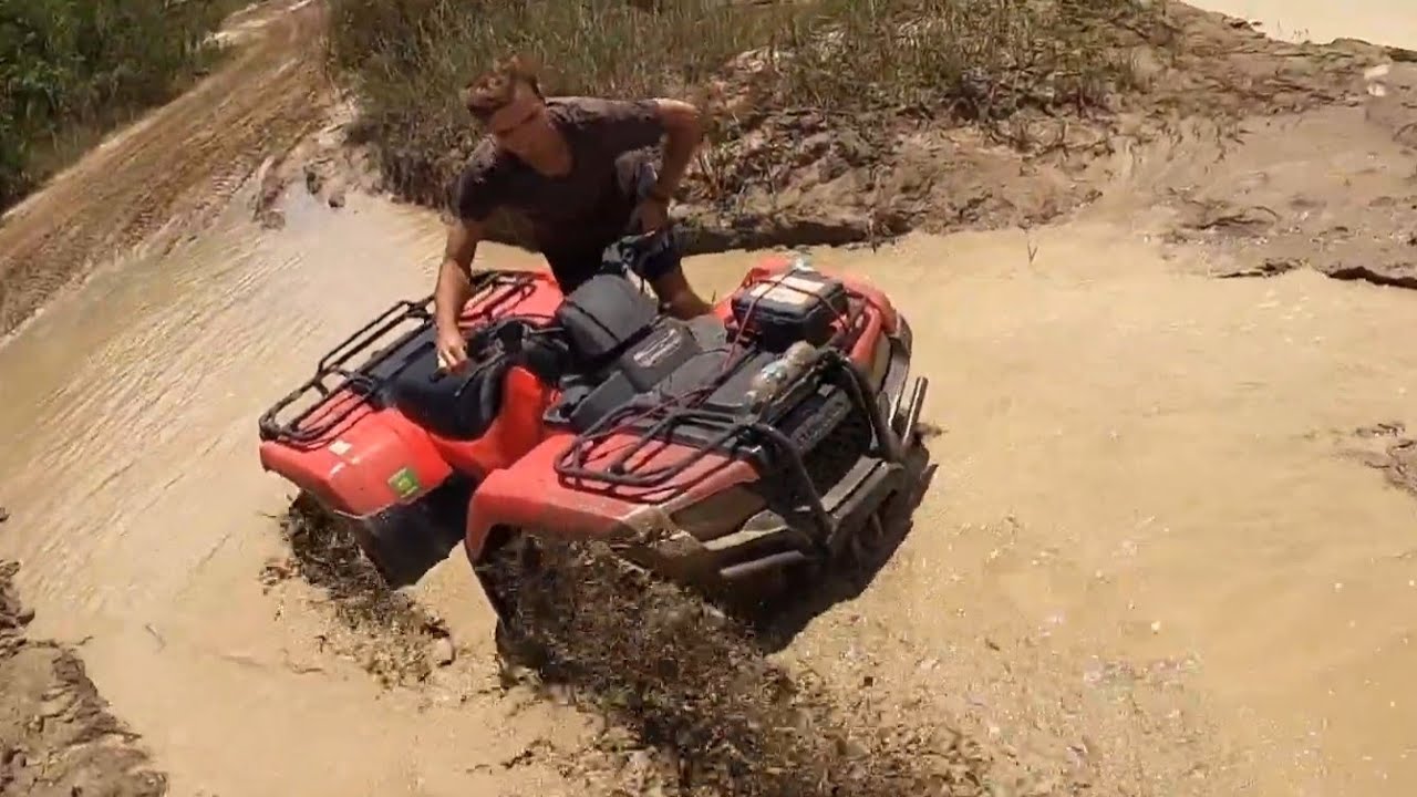 Honda Rancher needs Mud Tires - YouTube