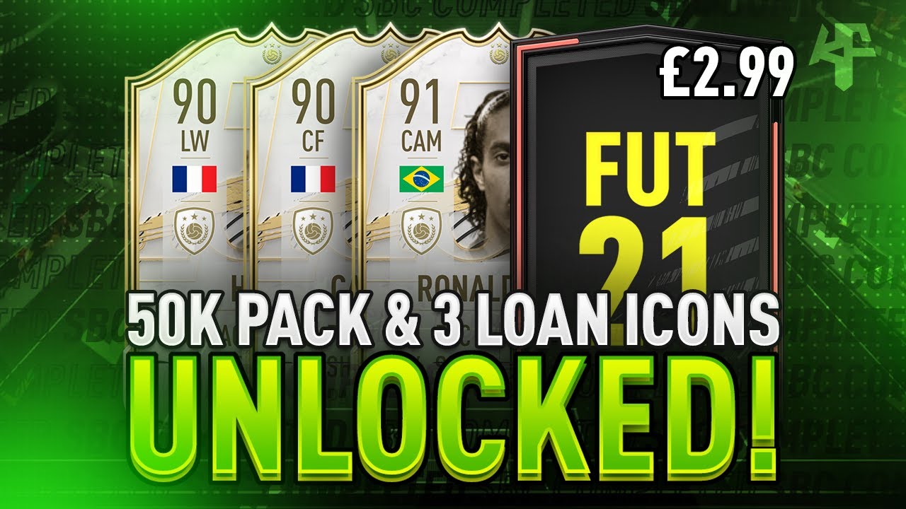 How To Get A 50k Pack & 3 Loan Icon Players For £2.99 - Fifa 21 - YouTube