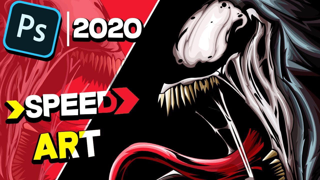 I Create A detailed VENOM illustration *ONLY WITH PEN TOOL ...