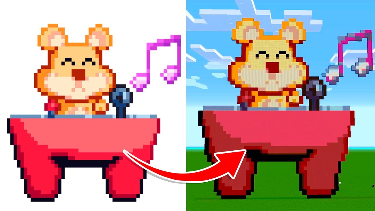 Tomogus Minecraft Pixel Art Timelapse - YouTube