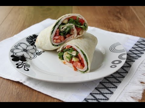 Wrap cu sunca de pui si legume - YouTube