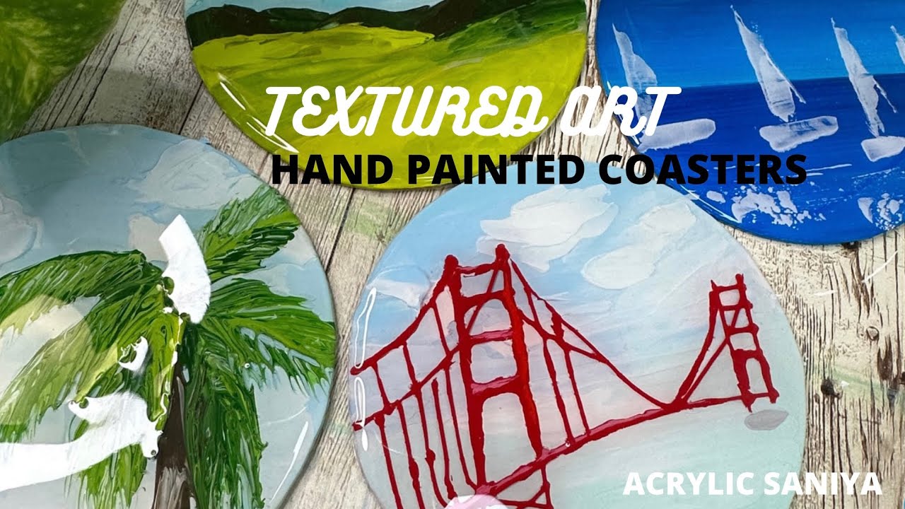 Don't Miss Out on These Stunning Hand Painted Coasters | DIY Textured ...