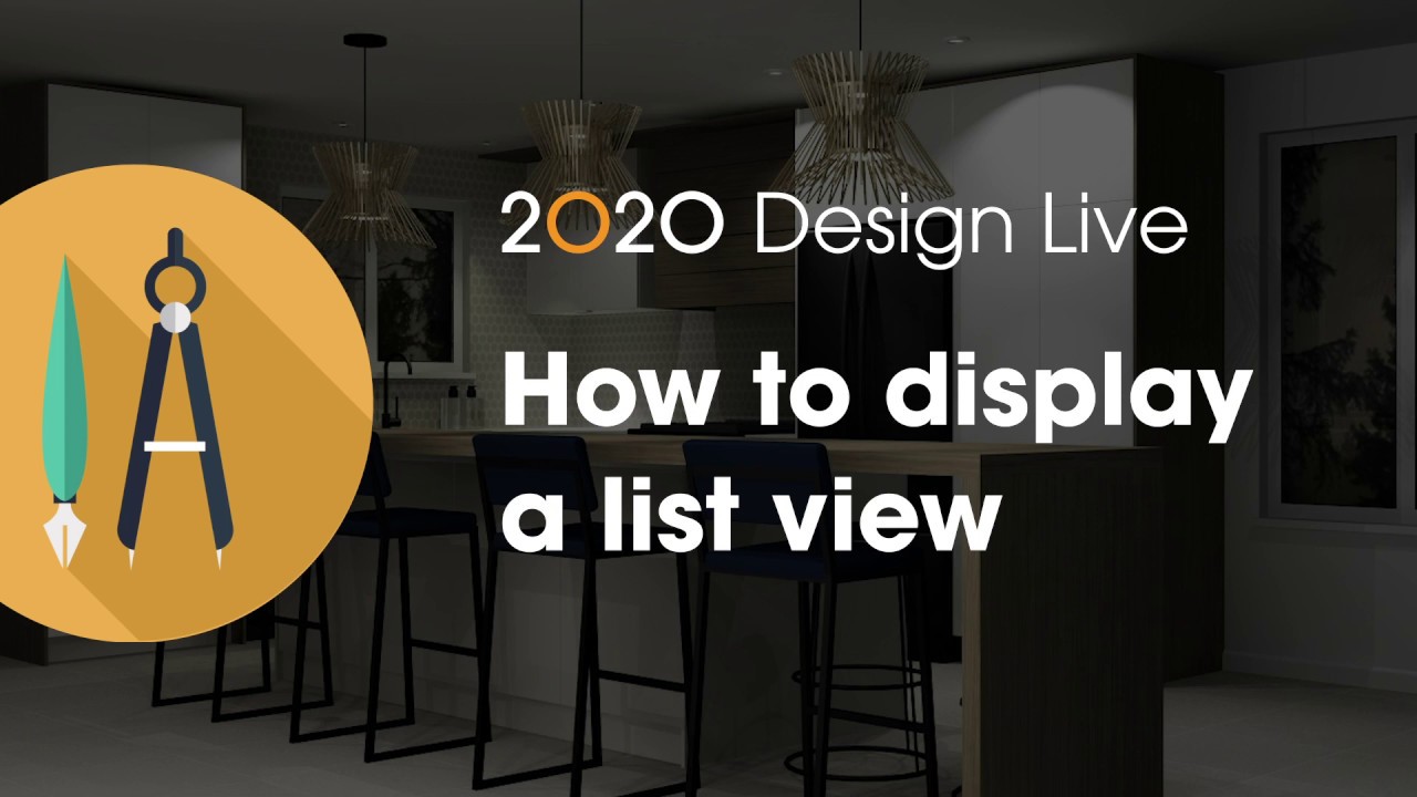 2020 Design Live Tip: How to display a list view - YouTube