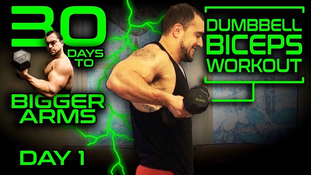 Intense Dumbbell Biceps Workout Video 30 Days Of Dumbbell Workouts At