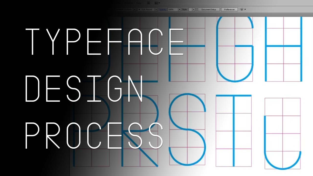 Typeface Design Process: Using Adobe Illustrator - YouTube