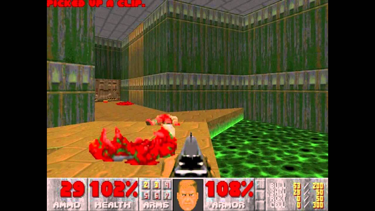 Ultimate Doom Episode 1 Map 1 Hanger - YouTube