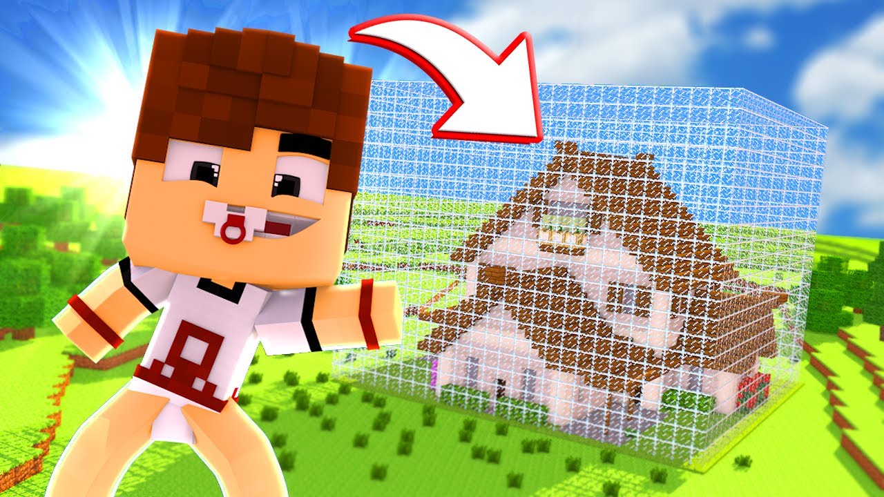CASA DENTRO DO CUBO DE VIDRO - MINECRAFT - YouTube
