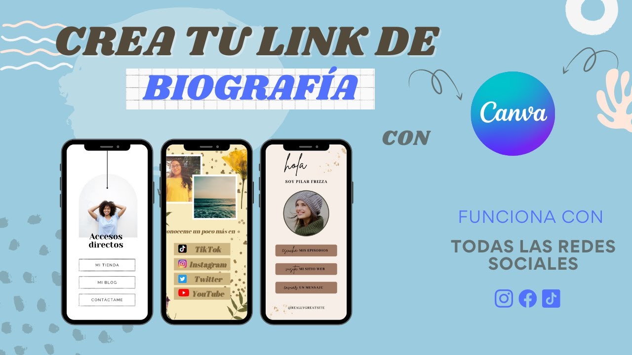 Cómo hacer un LINKTREE con CANVA en sencillos pasos por tu propia cuenta #linkinbio #linktree ...