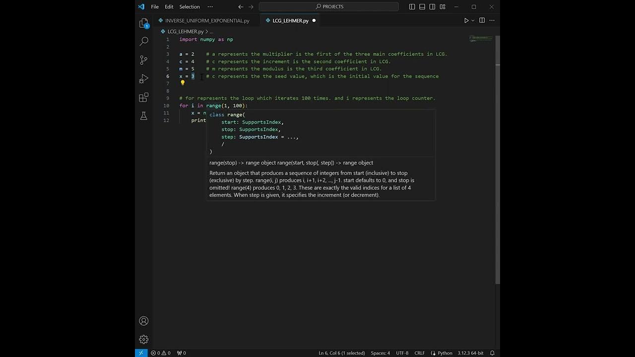 Implementation of LCG (Linear Congruential Generator) using NumPy - YouTube