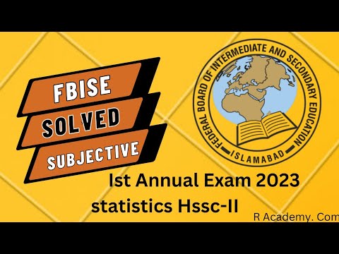 part 2 Statistics solved HSSC 2 past paper 2023 Fbise || solve first ...
