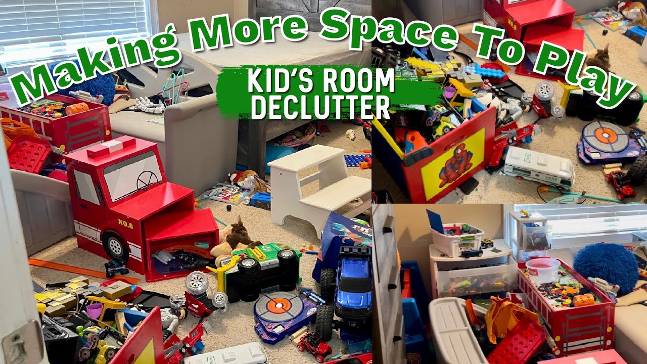 Decluttering and Organizing A Kid's Room┃Toy Declutter┃Making More Room ...