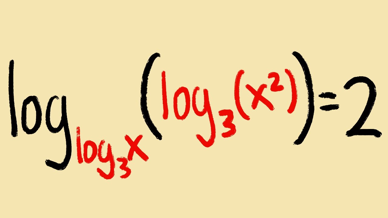 equation solving technique for tricky logarithm - YouTube