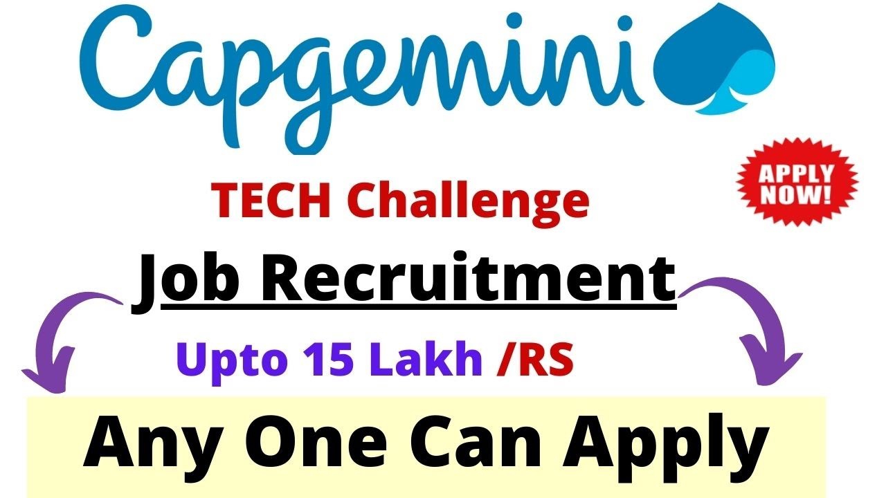 Capgemini Recruitment | Capgemini Tech Challenge 2020 - Upto 15 Lakh | Any One Can Apply - YouTube