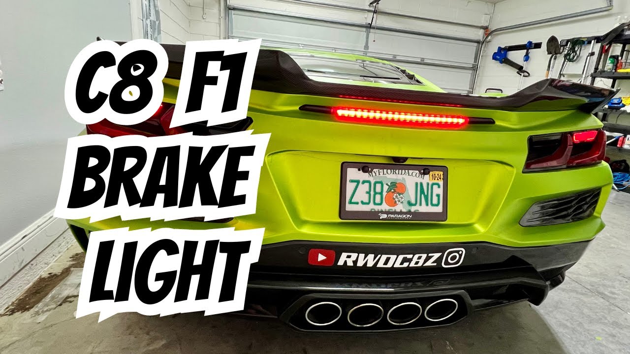 C8 Z06 Seequenced Brake Light & V2 Carbon Fiber Wing - YouTube