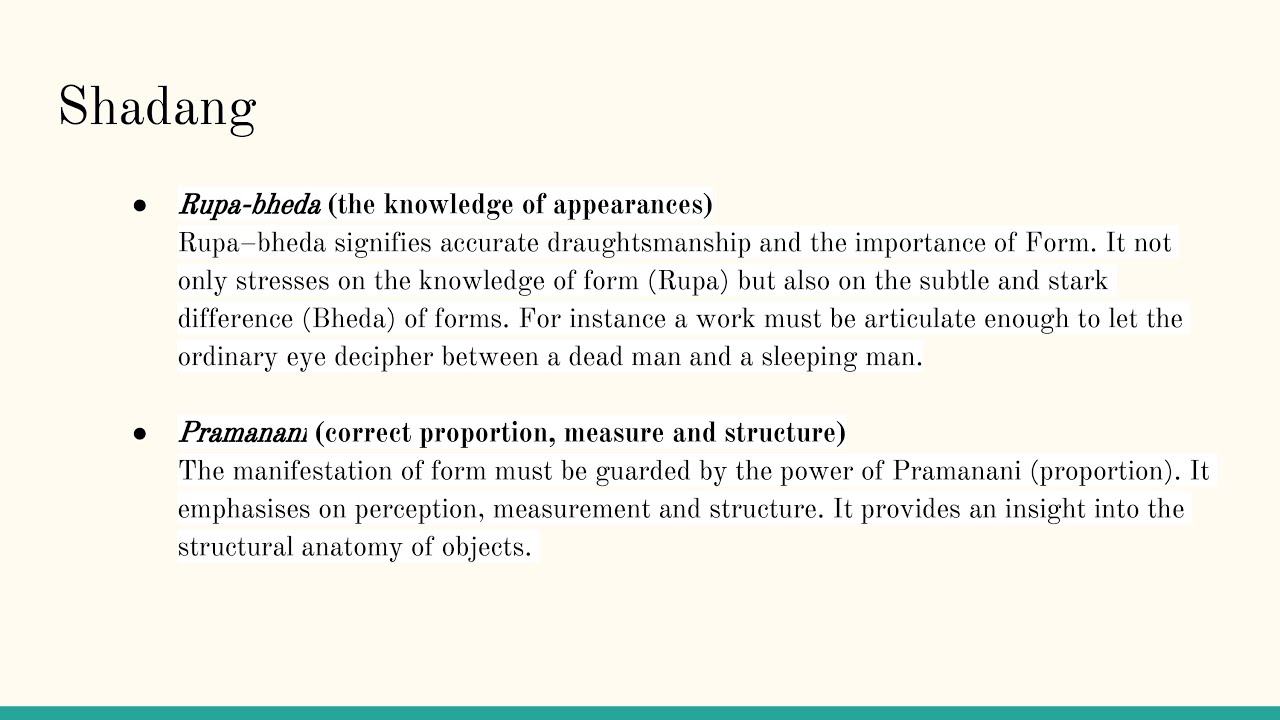 Class XI- Fine Arts- Chapter 2 & 3 (Shadang & an intro to Stages of ...