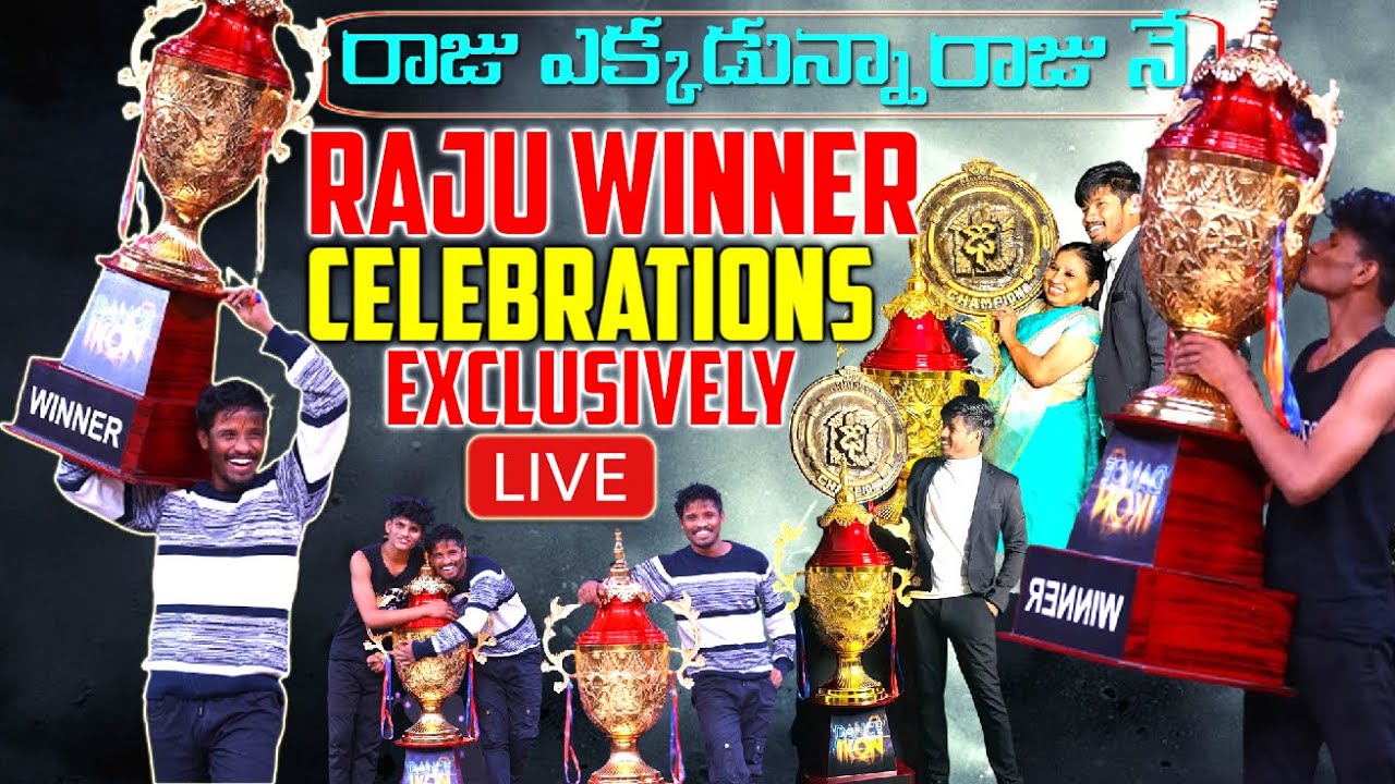 Raju Winner Celebrations Exclusively LIVE | Title Winners Rally in ...